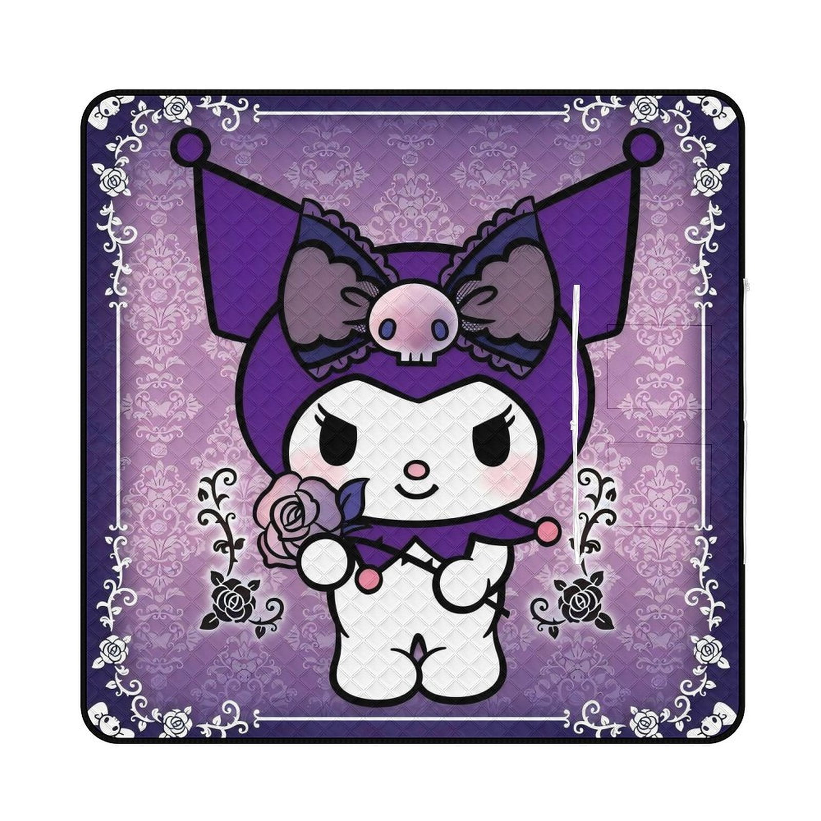 Kuromi Anime Waterproof Foldable Beach Blanket Picnic Mat Tote Perfect ...