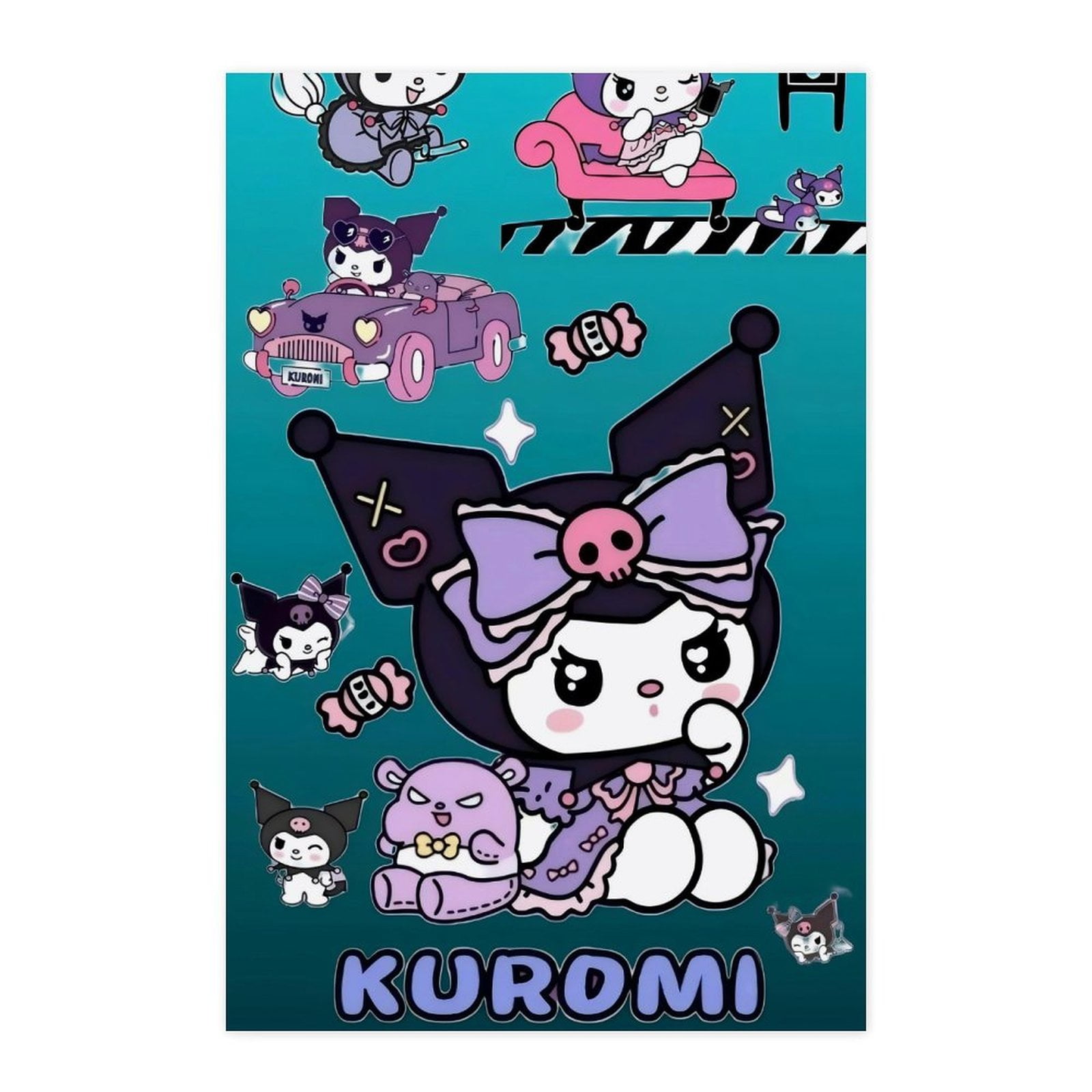 Kuromi Anime stickers posters wall decoration 30*45（cm） - Walmart.com