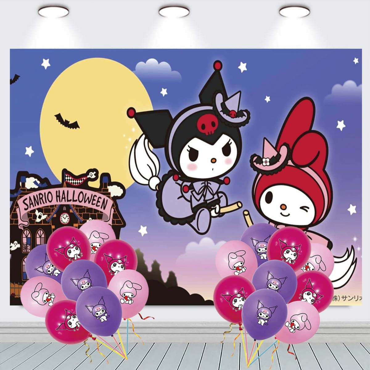 Kuromi Backdrop Balloons Banner Party Decorations Taspestry Wall Decor ...