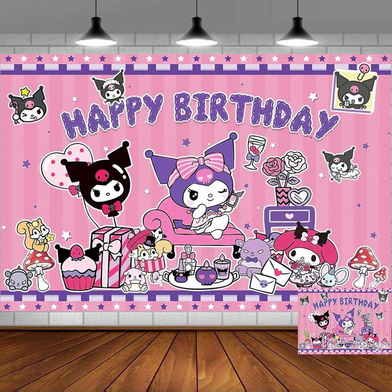 Kuromi Backdrop Banner Party Supplies Poster Movie Theme Background for ...