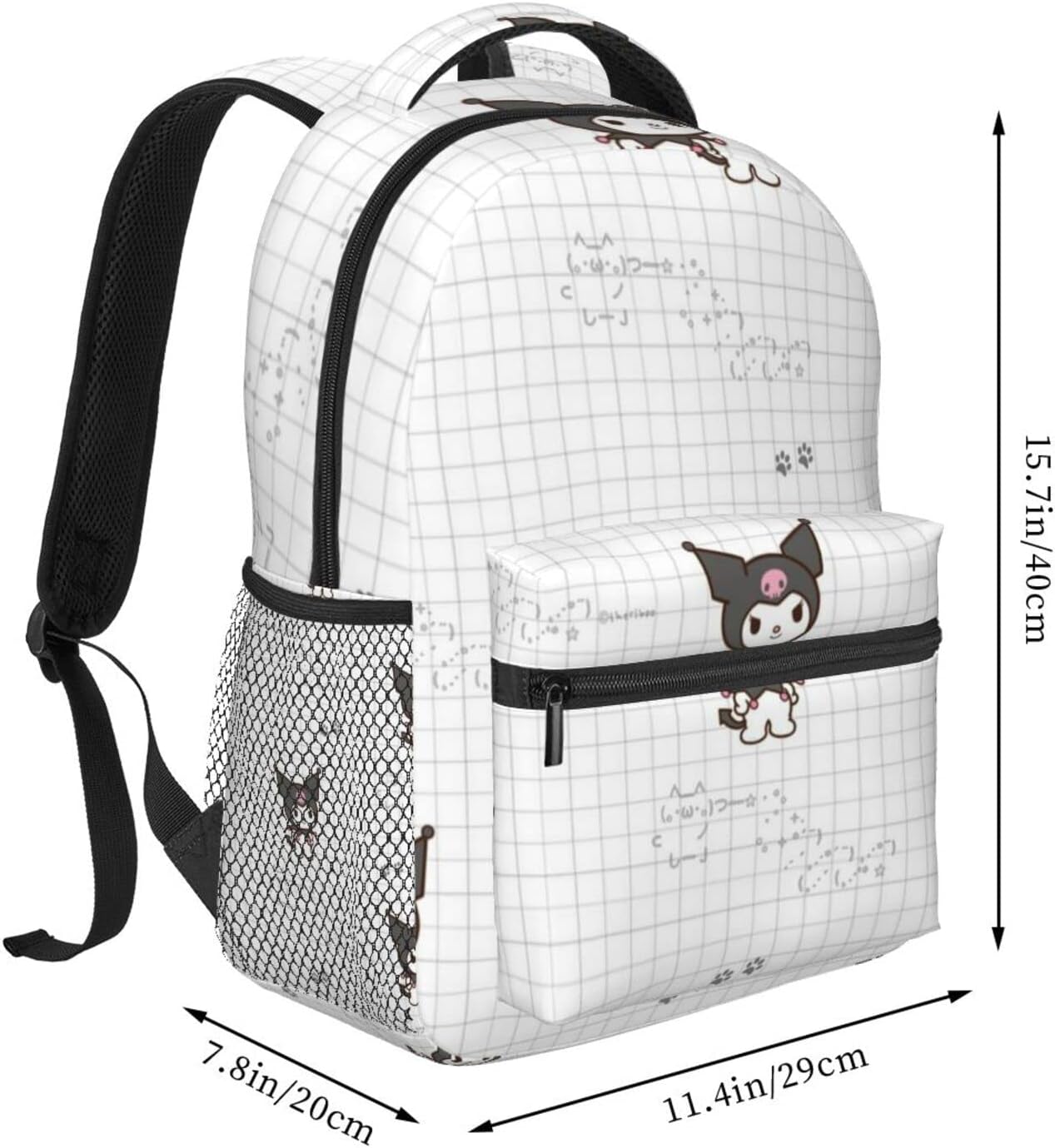 Kuromi Backpack Anime Backpack 3d Cartoon Character Backpack Black ...