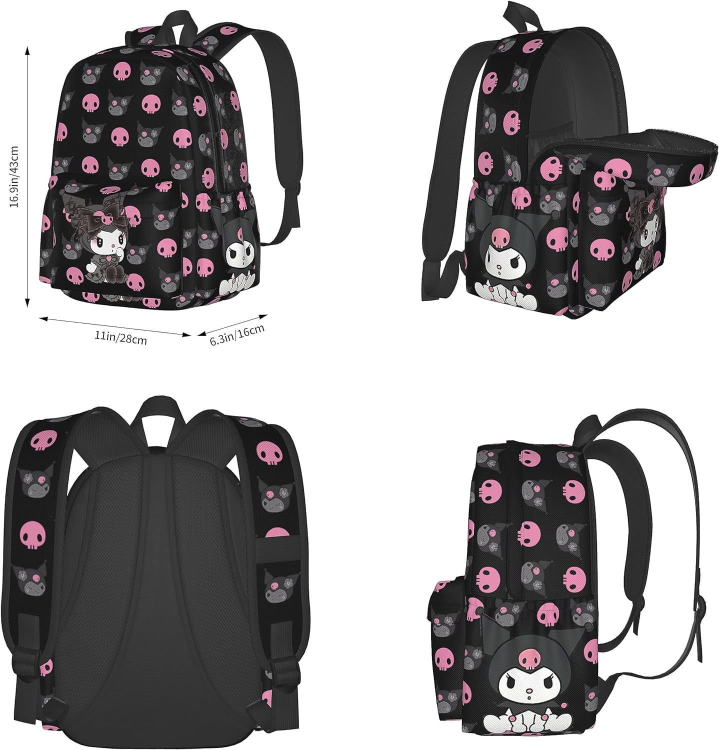 Kuromi Backpack Anime Backpack For Women Cool Laptop Bag Comfortable ...