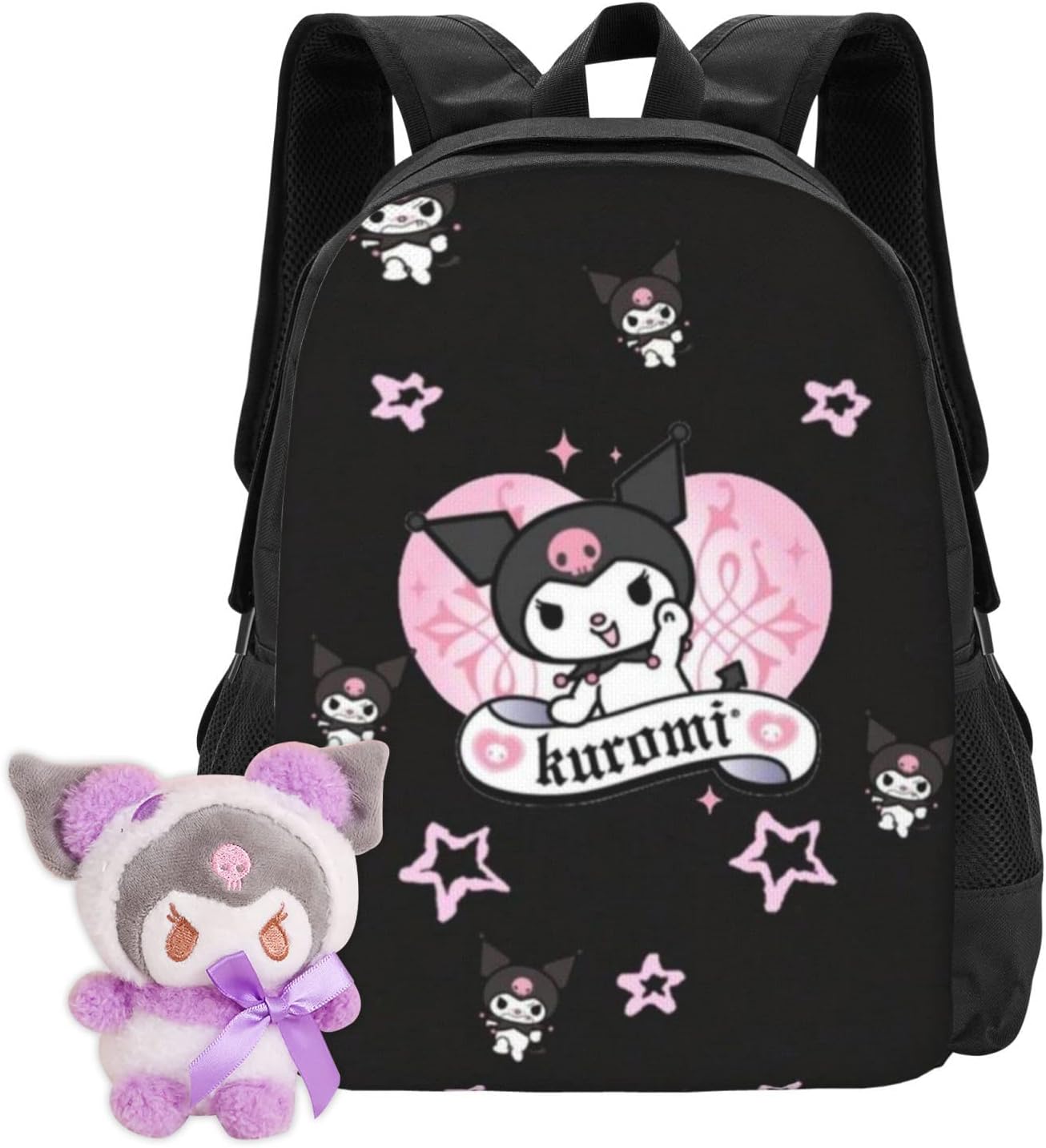 Kuromi Backpack Anime Laptop Bag Light And Large Capacity Cute Cartoon ...