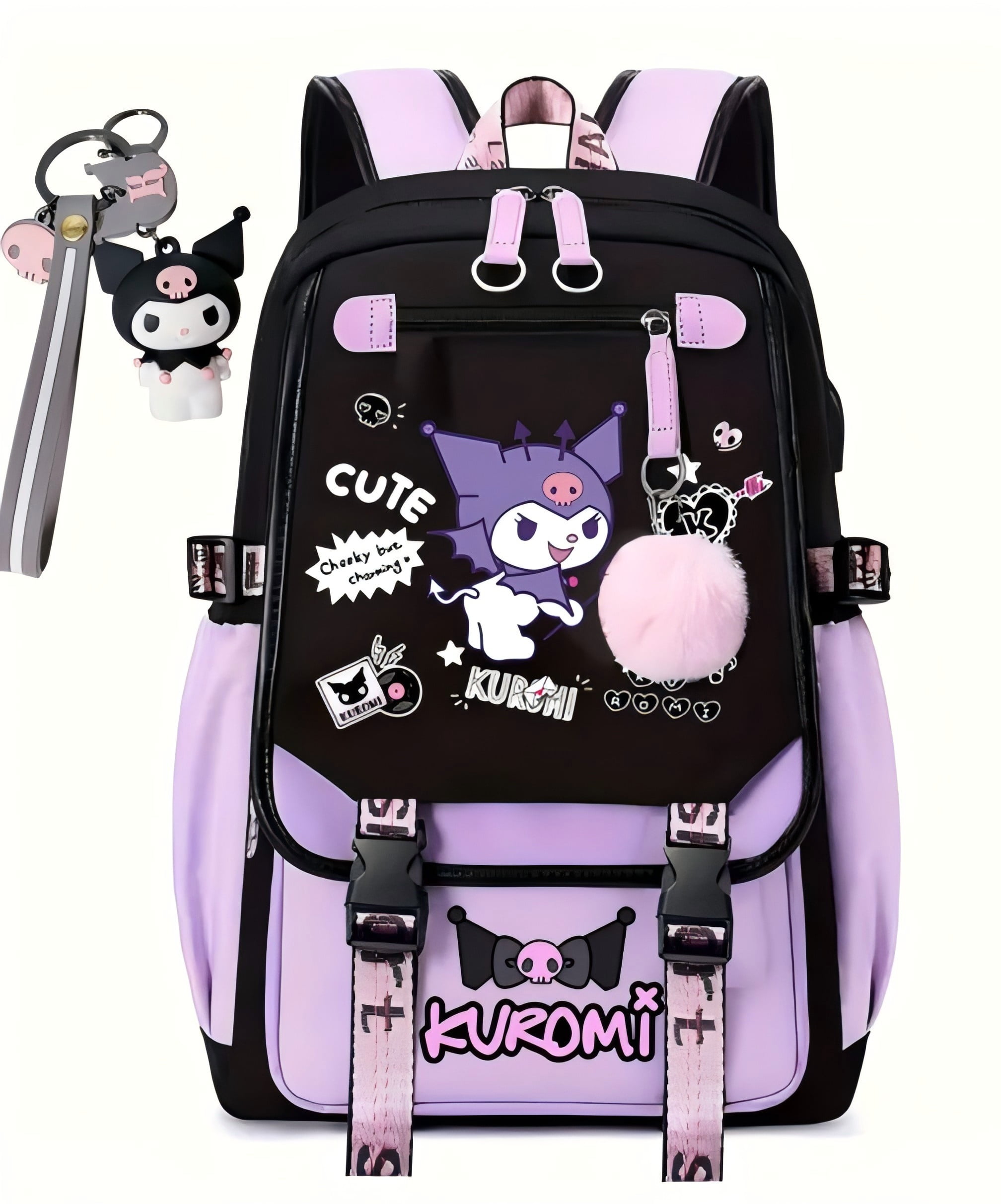 Kuromi Backpack Anime Laptop Travel Backpack Cute Cartoon Dayback ...