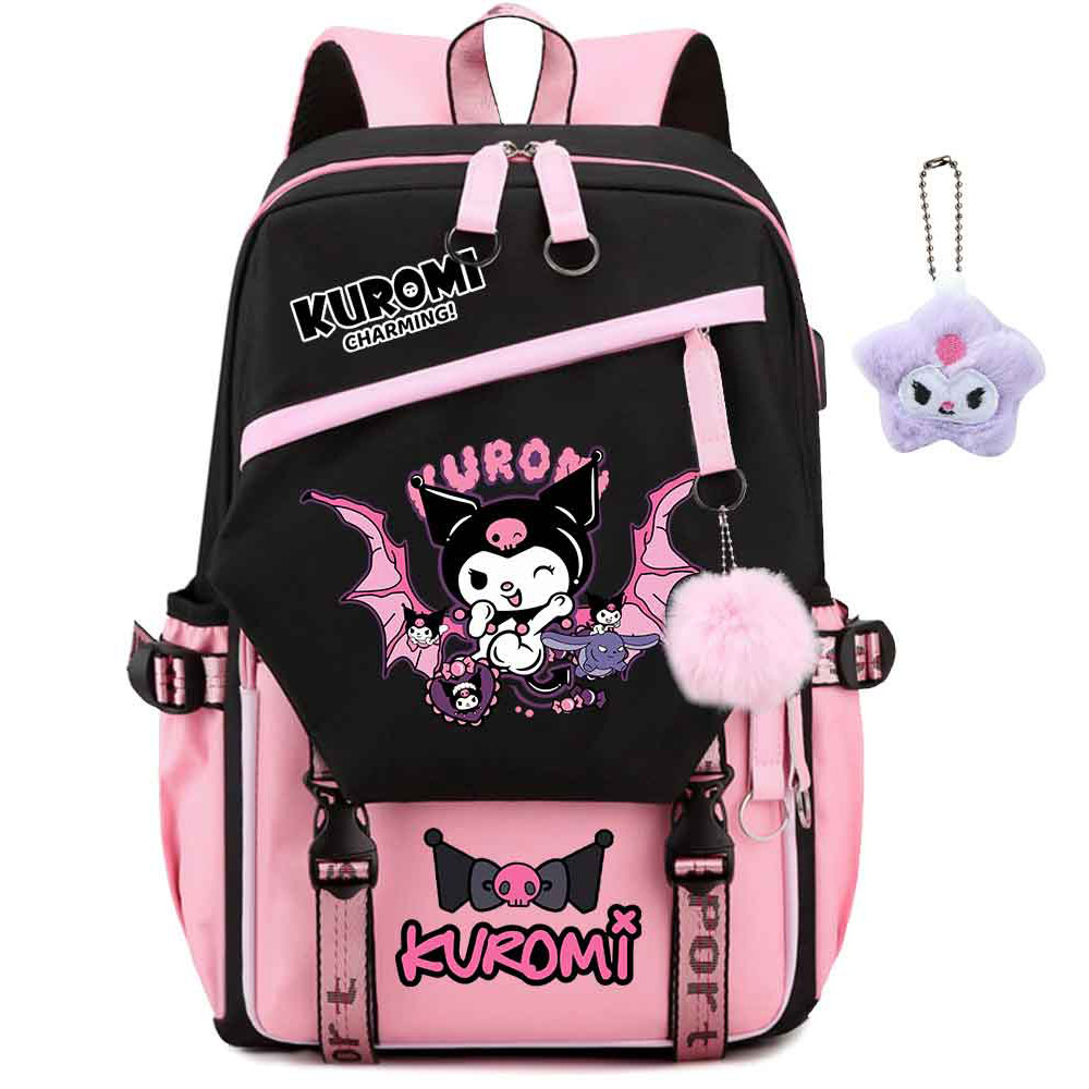 Kuromi Backpack Cute Laptop Travel Backpack Anime Cartoon Backpacks ...