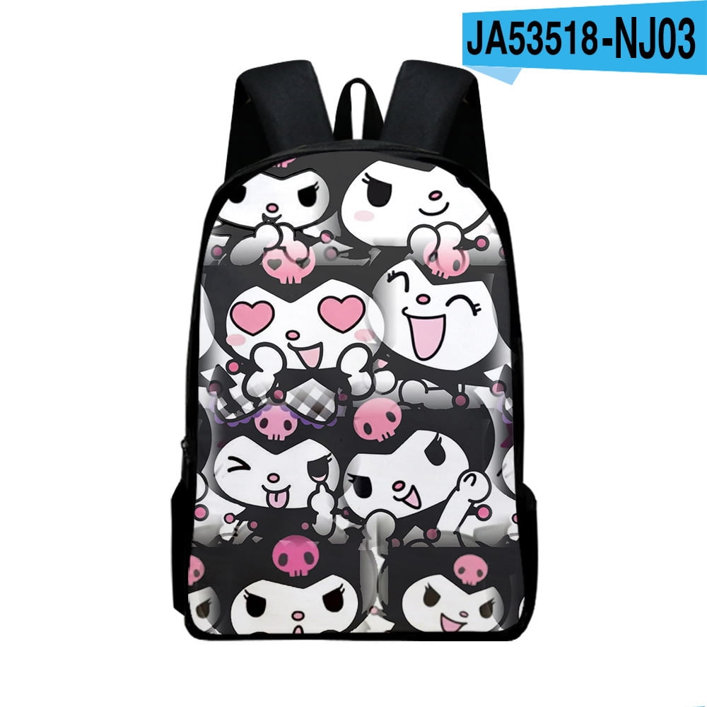 Kuromi Backpack| Gamer Black Rucksack | Green Creeper Zombie Skeleton ...