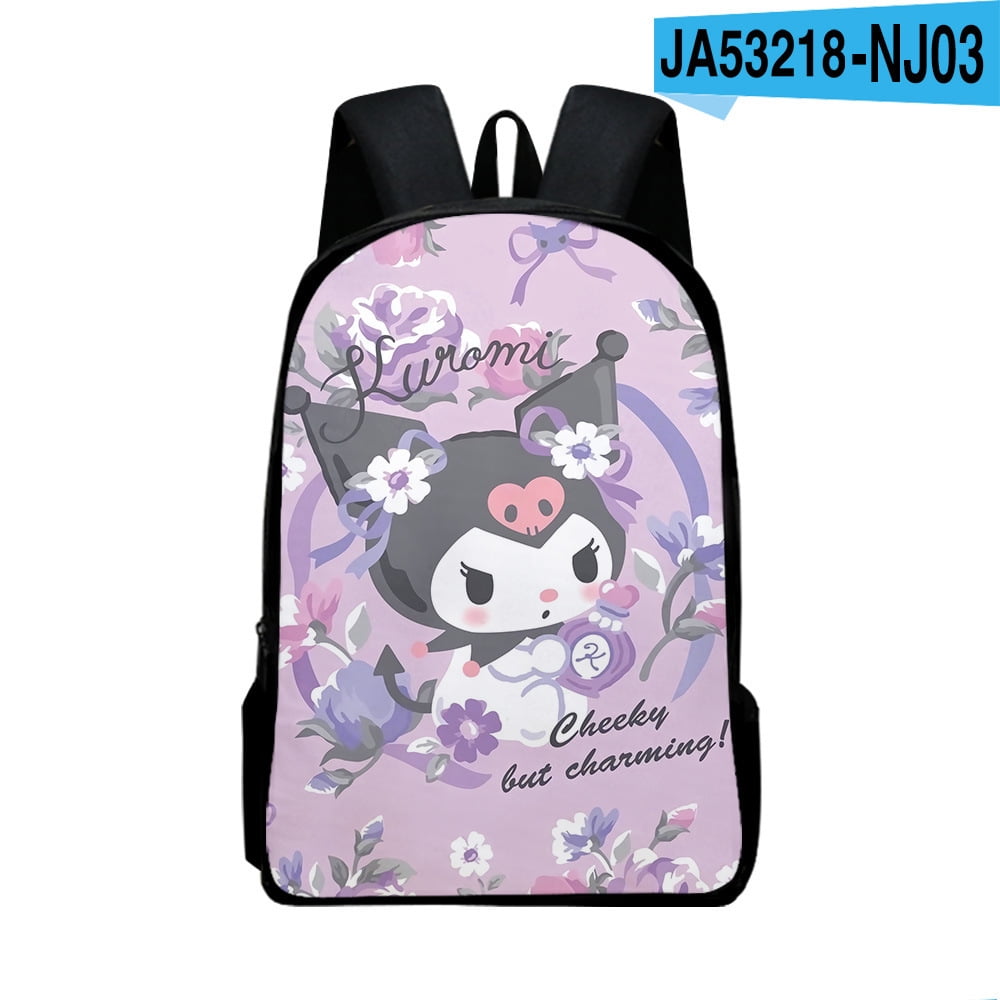 Kuromi Backpack| Gamer Black Rucksack | Green Creeper Zombie Skeleton Enderman & Cave Spider ...