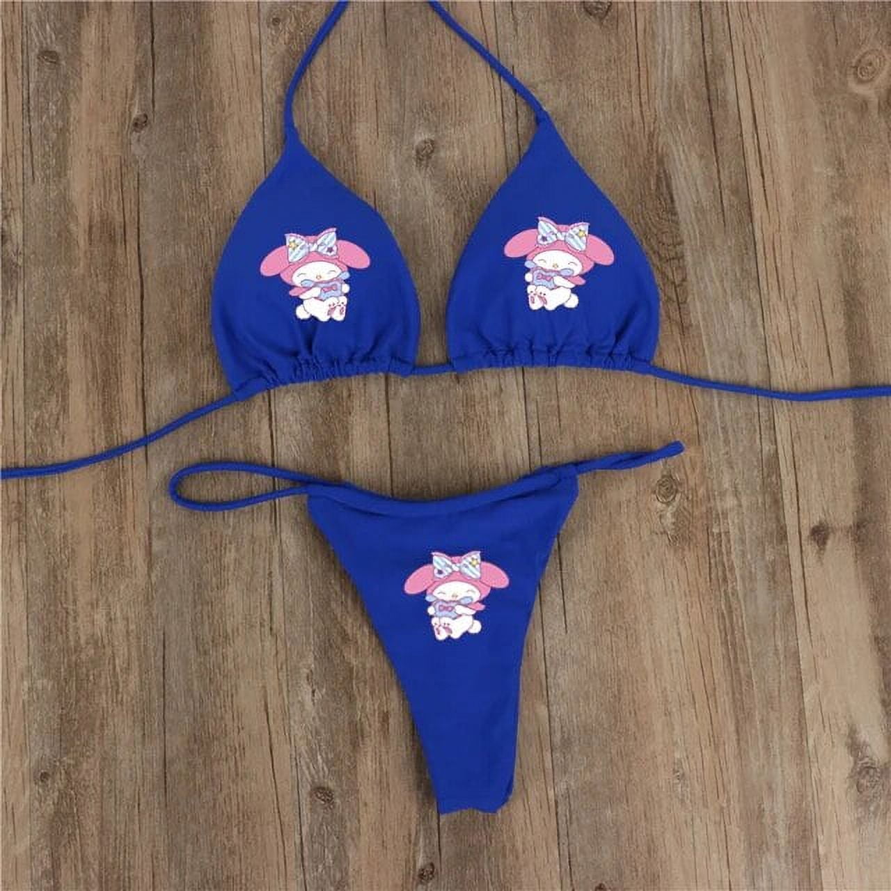 Kuromi Bikini Hellokittys Sanrioed Bra Set Cartoon Underwear Halter ...