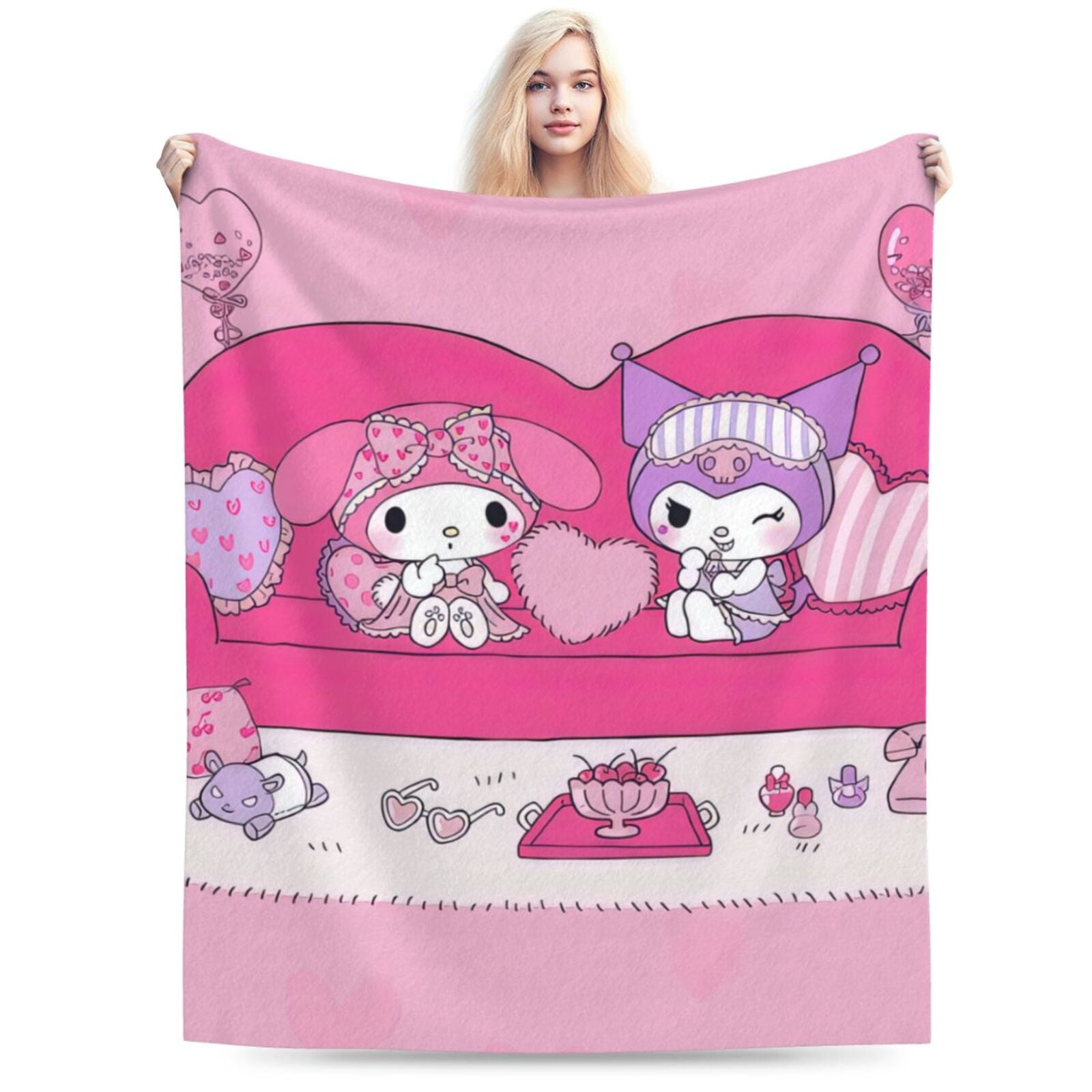 Kuromi Blanket, Anime Throw Blanket For Couch Sofa Bed, Soft Cozy ...