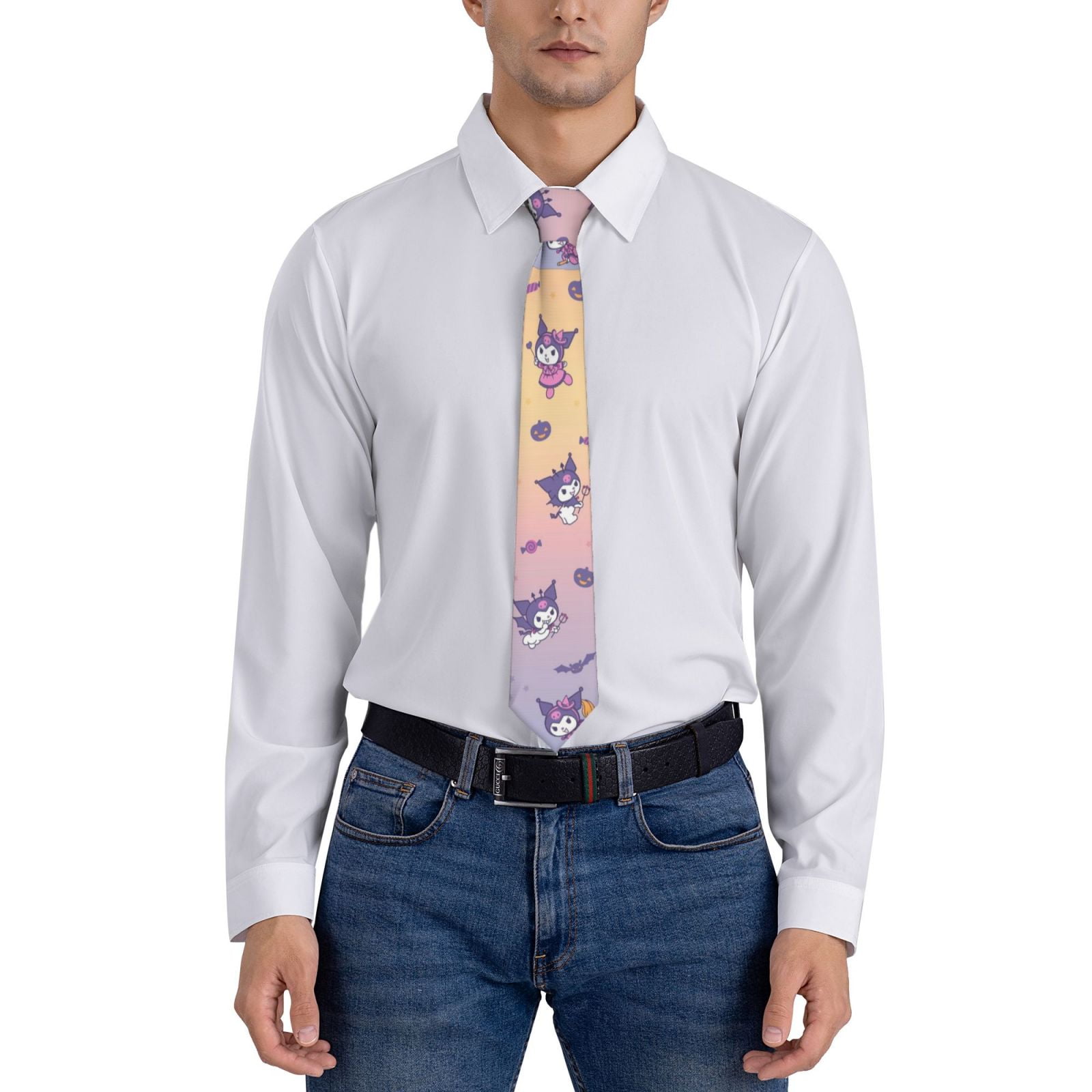 Kuromi Blanket Men's Necktie Fashion Cool Printed Novelty Suit Neck ...