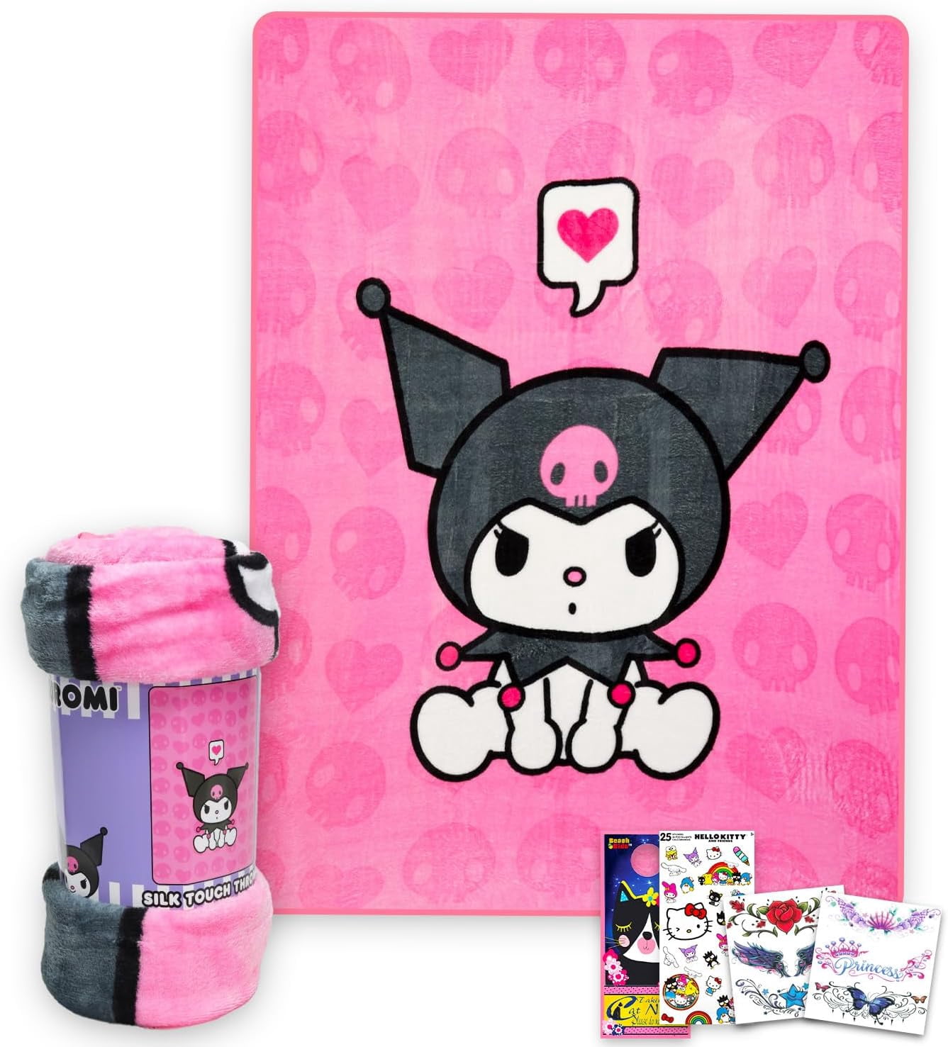Kuromi Blanket Set - Sanrio Kids & Teens Blankets, Stickers and More ...