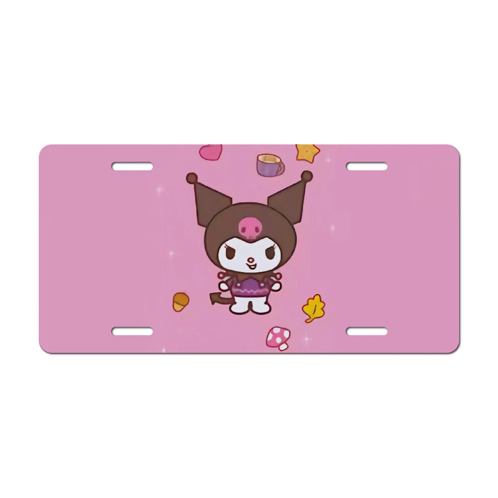 Kuromi Car License Plate Cute Anime License Plate Covers Holder ...