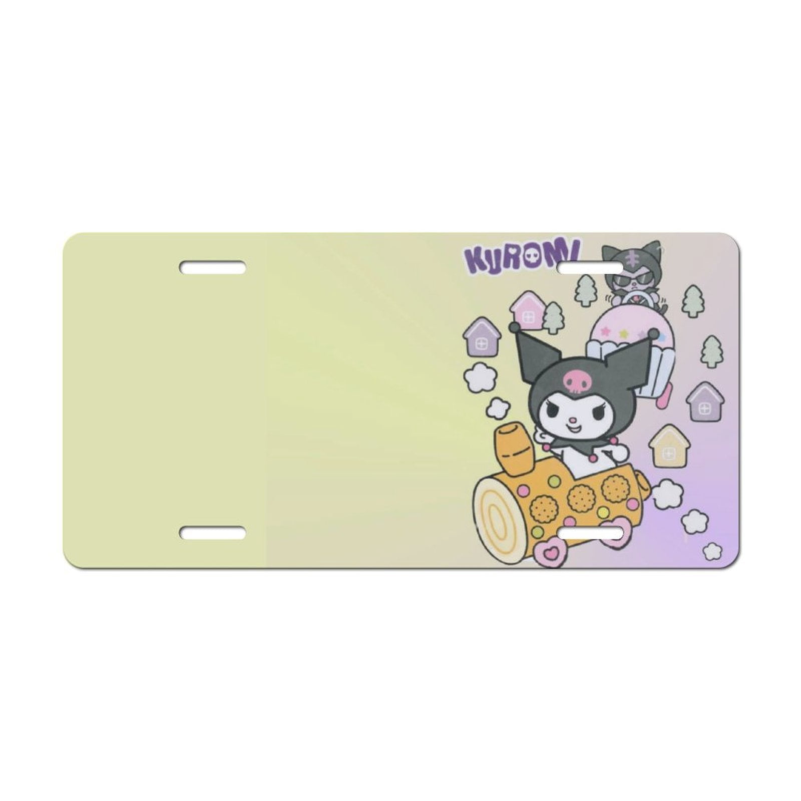 Kuromi Car License Plate Cute Anime License Plate Covers Holder ...