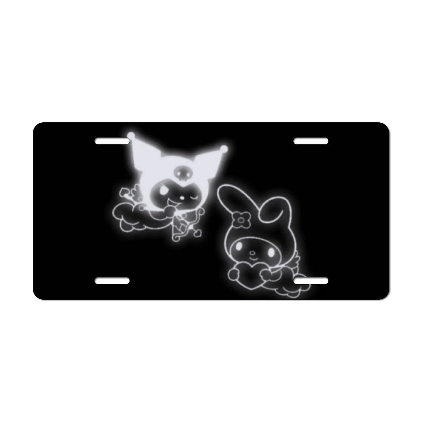 Kuromi Car License Plate Cute Anime License Plate Covers Holder ...