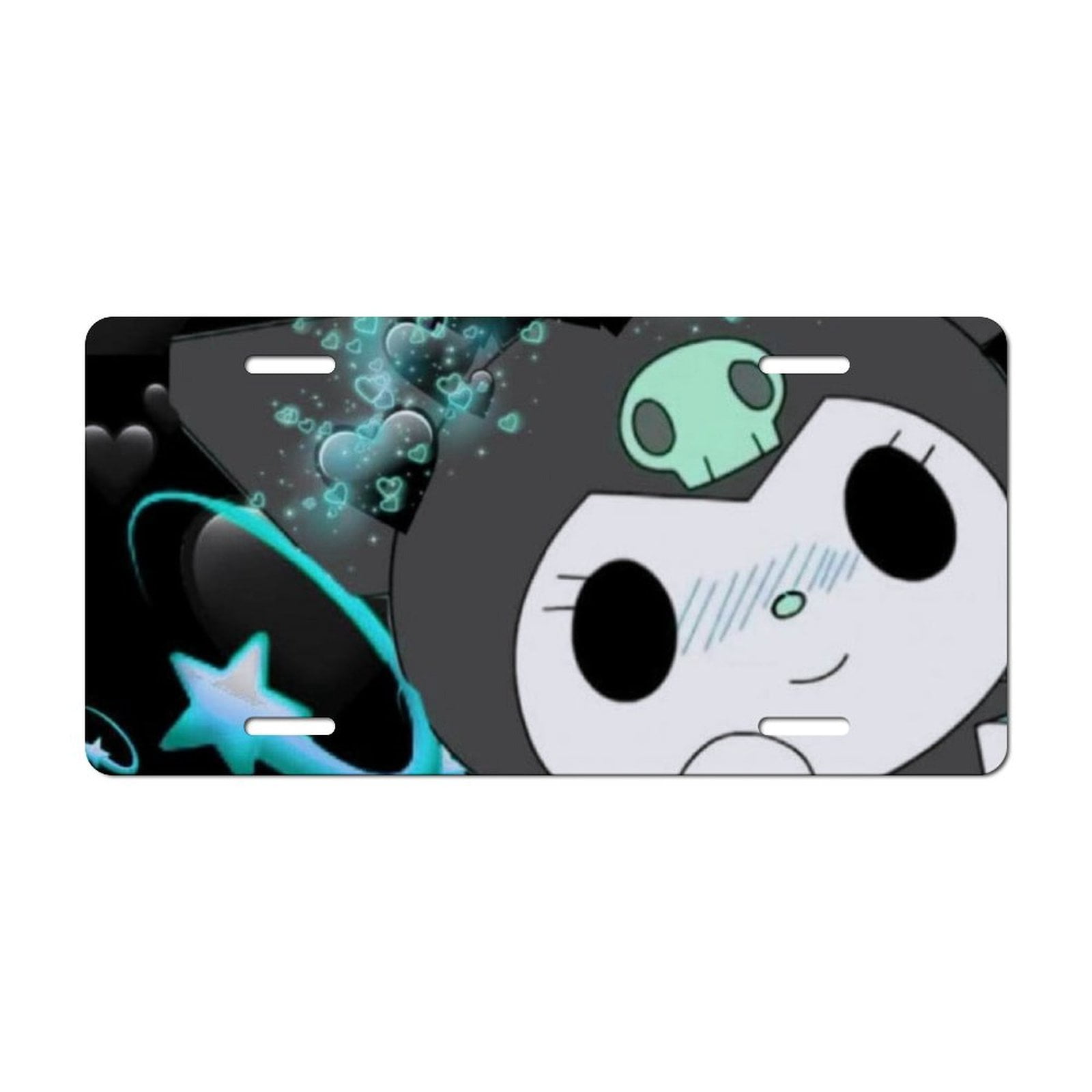 Kuromi Car License Plate Cute Anime License Plate Covers Holder ...
