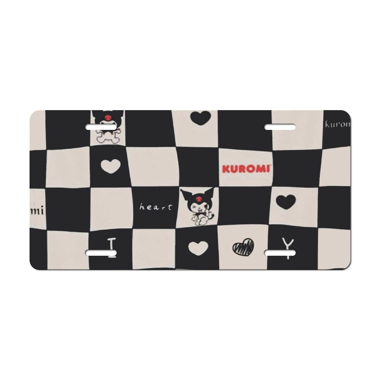 Kuromi Car License Plate Cute Anime License Plate Covers Holder ...