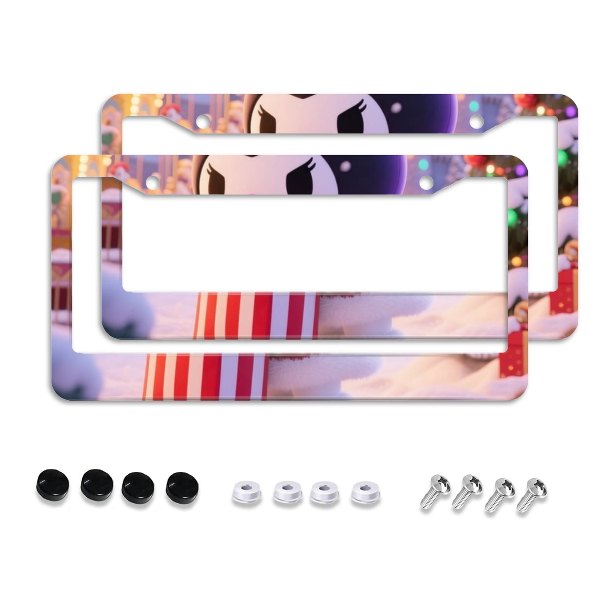 Kuromi Car License Plate Frame 2 Pack, License Plate Cover Bracket ...