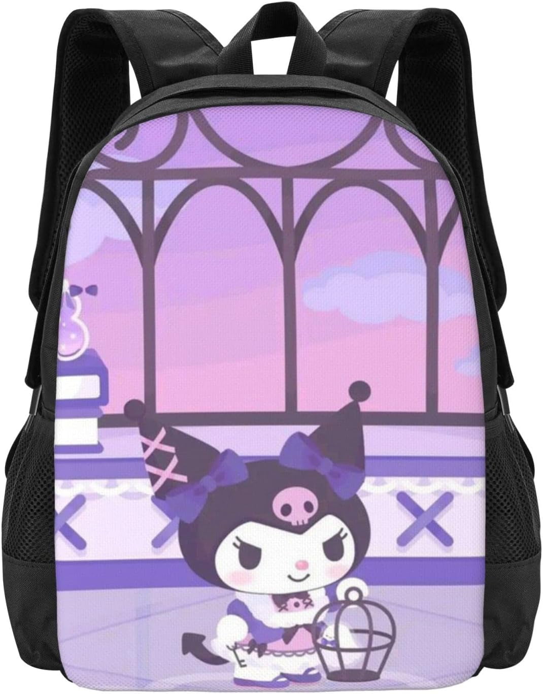 Kuromi Cartoon Anime Backpack Anime Print Backpack Lightweight Casual ...