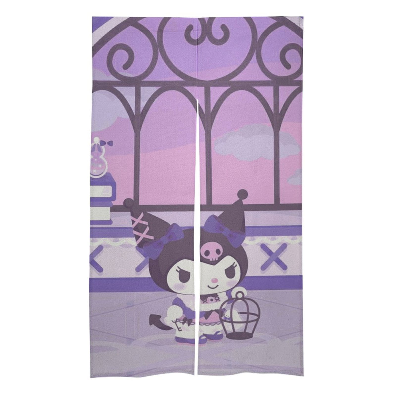 Kuromi Cartoon Anime Door Drape Door Curtain For Doorway Privacy Room ...