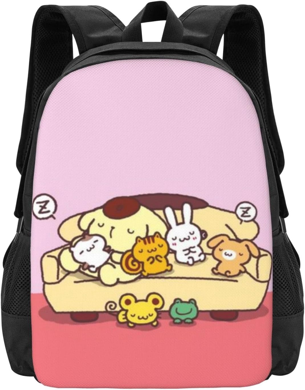 Kuromi Cartoon Pompompurin Backpacks Pink Anime Travel Bag Laptop For ...