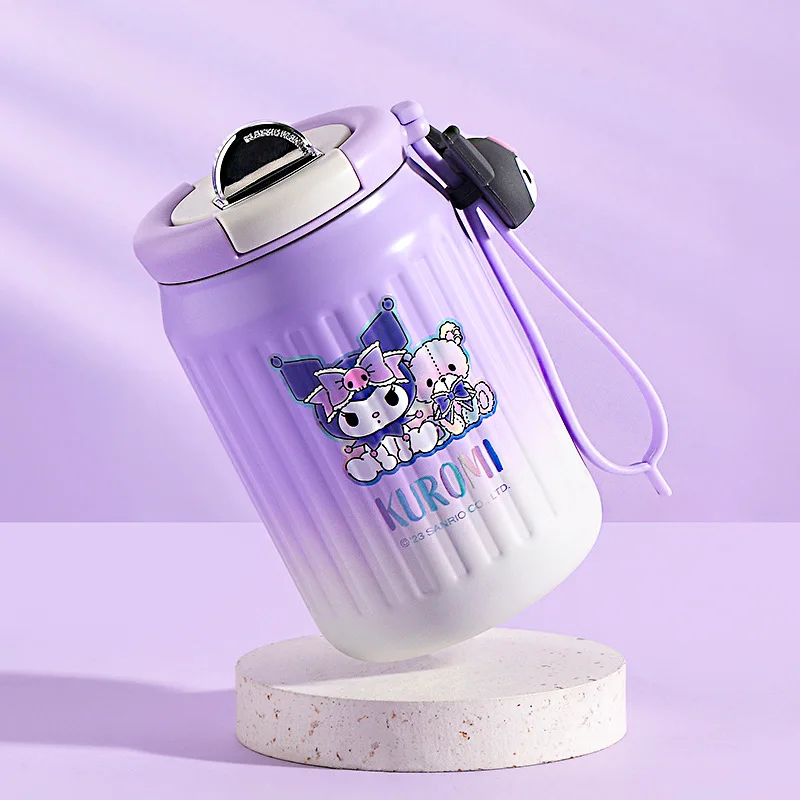 Kuromi Children's Cute Student Straw Kettle Portable Thermos Hot Water ...