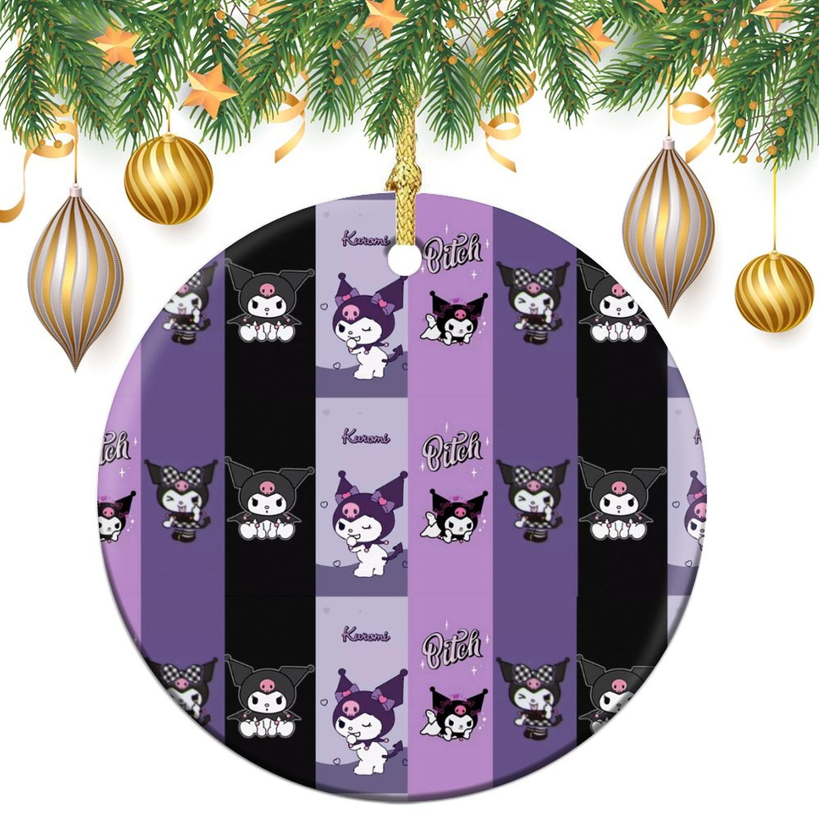 Kuromi Christmas Tree Ornaments Double-Sided Design For Kids Mom Dad Friends Families Christmas ...