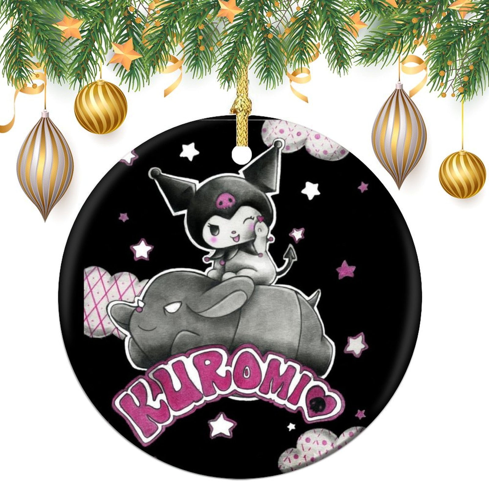 Kuromi Christmas Tree Ornaments Double-Sided Design For Kids Mom Dad Friends Families Christmas ...