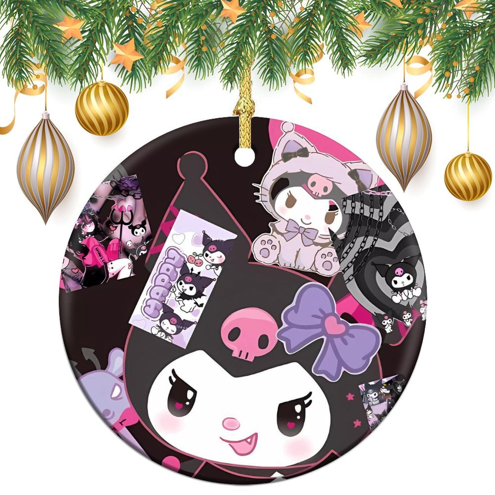 Kuromi Christmas Tree Ornaments Double-Sided Design For Kids Mom Dad Friends Families Christmas ...