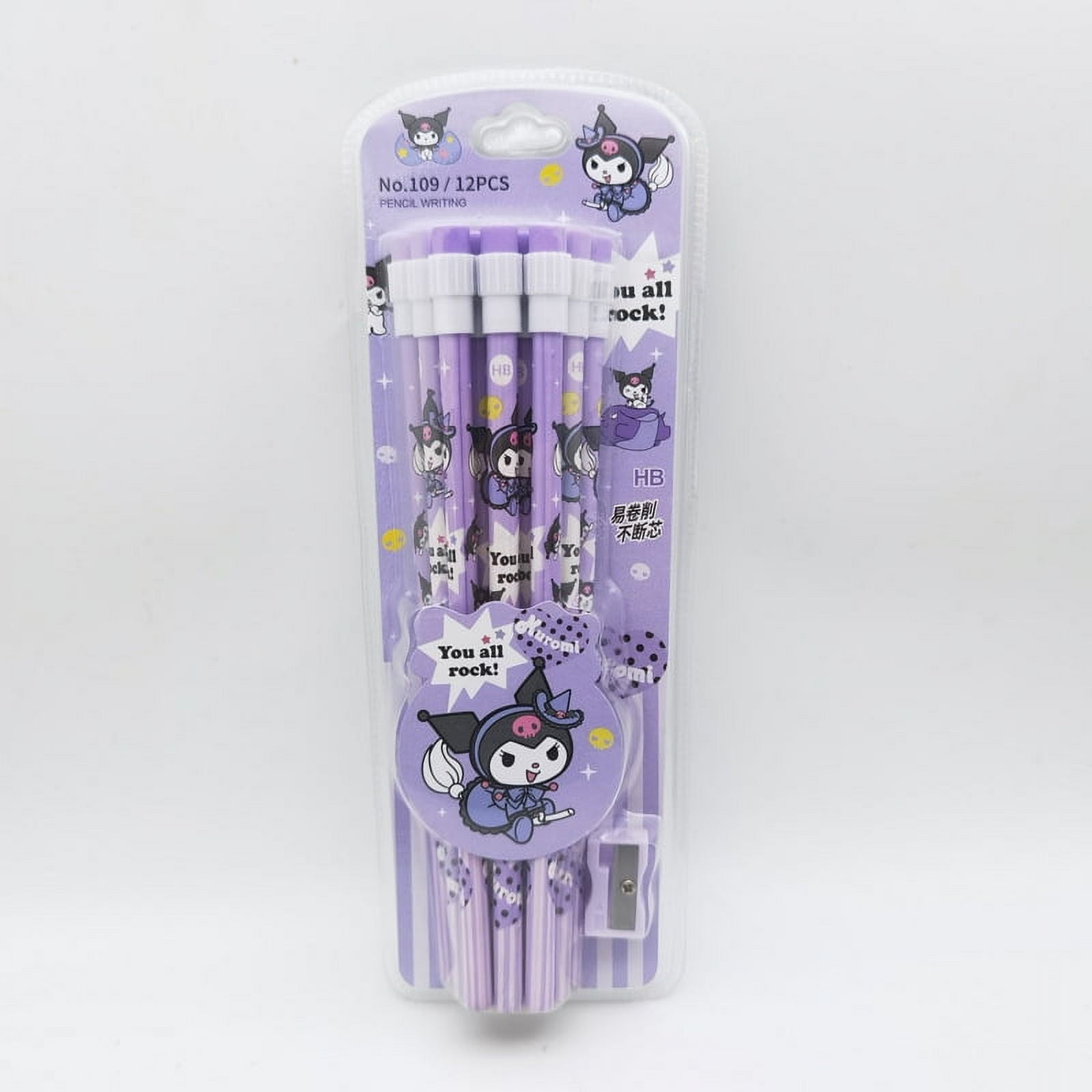 Kuromi Cinnamoroll 12Pcs Kawaii Cartoon Hb Pencils 12 Pencils 1 Pencil ...