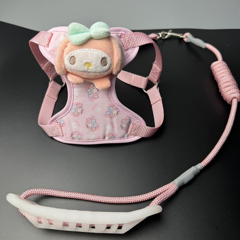 Kuromi Cinnamoroll Anime Kawaii Sanrio Plush Doll Dog Leash Chest Strap ...