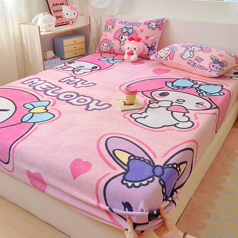 Kuromi/Cinnamoroll/KT cat Milk fleece/Milk Velvet thickened warm bed ...