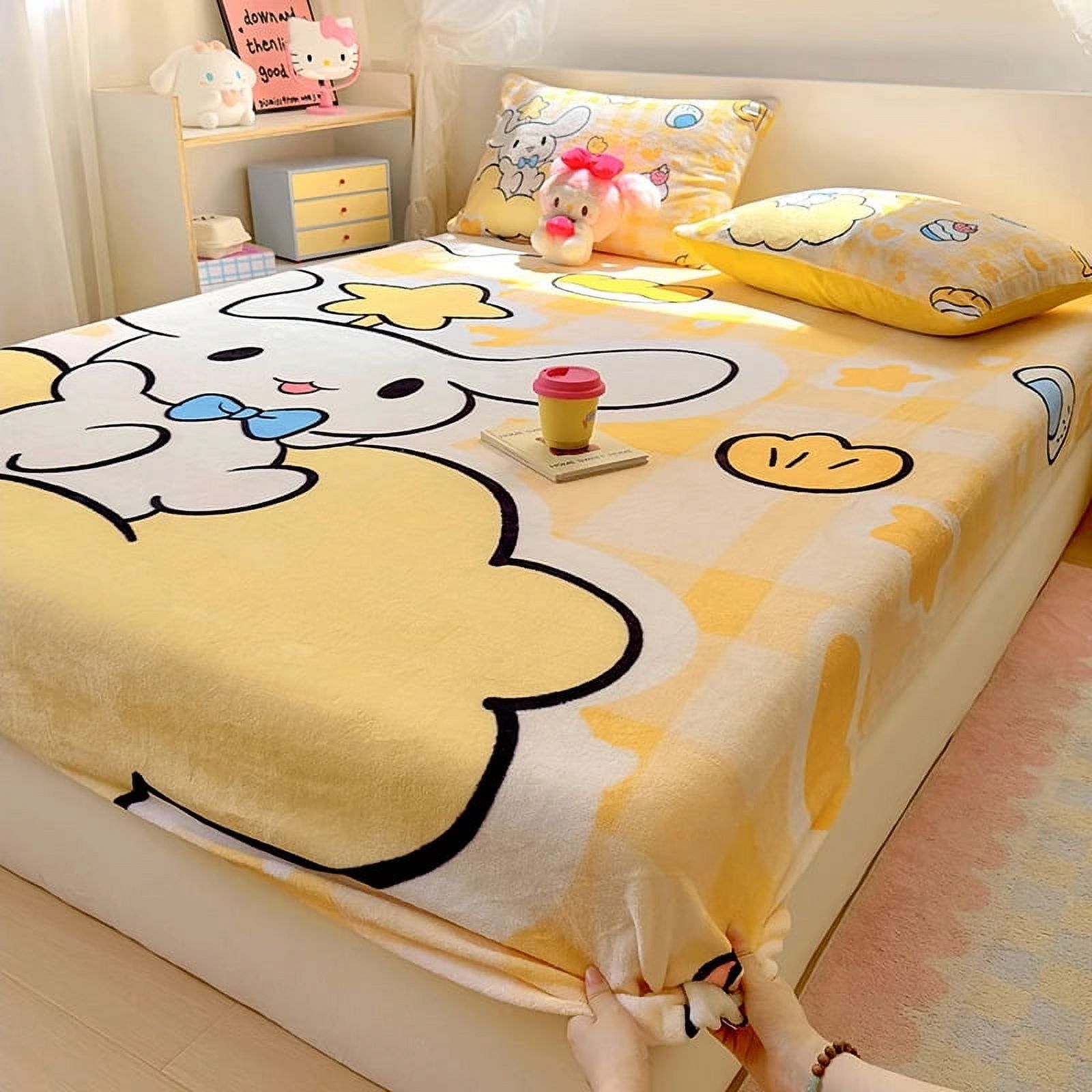 Kuromi/Cinnamoroll/KT cat Milk fleece/Milk Velvet thickened warm bed ...