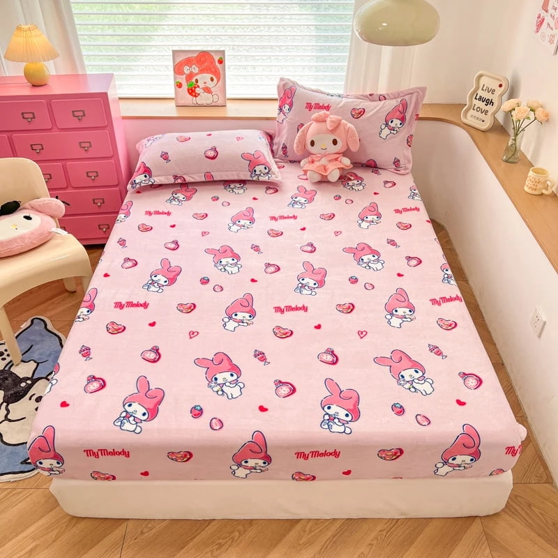 Kuromi/Cinnamoroll/KT cat Milk fleece/Milk Velvet thickened warm bed ...
