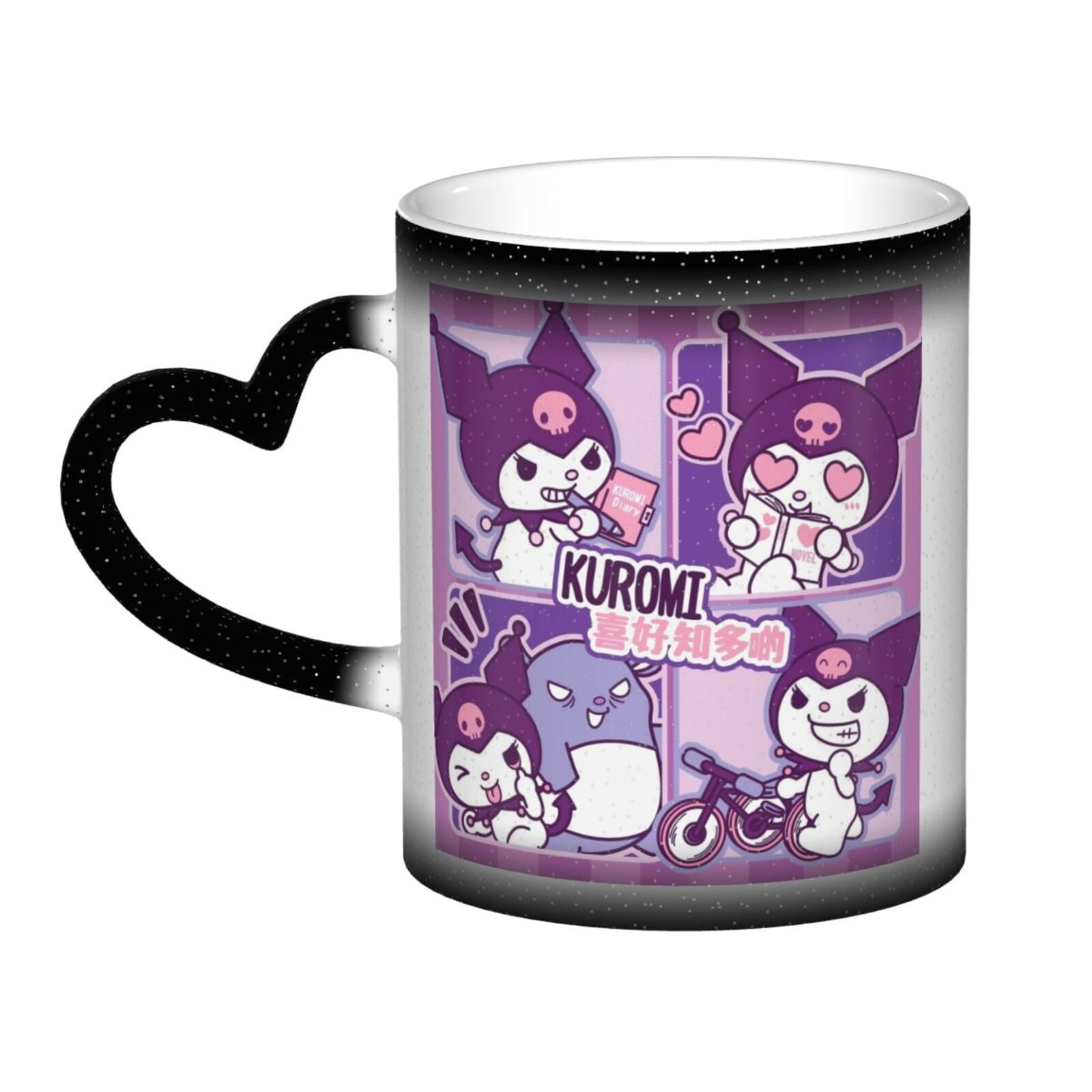 Kuromi Color Changing Mug Heat Sensitive Magic Funny Art Coffee Tea ...