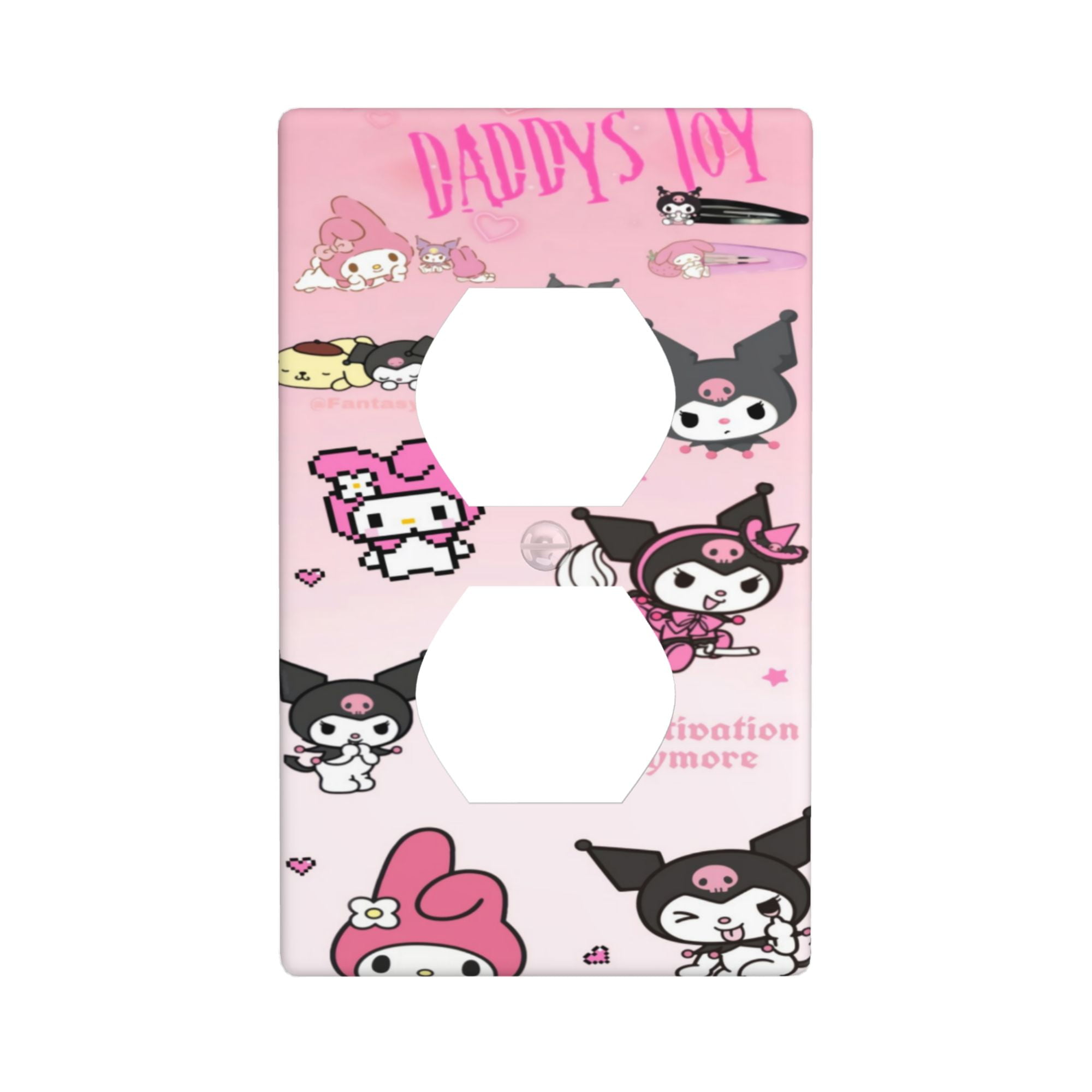 Kuromi Comics Creative Inspired Double-Sided Socket Decorative Wall ...