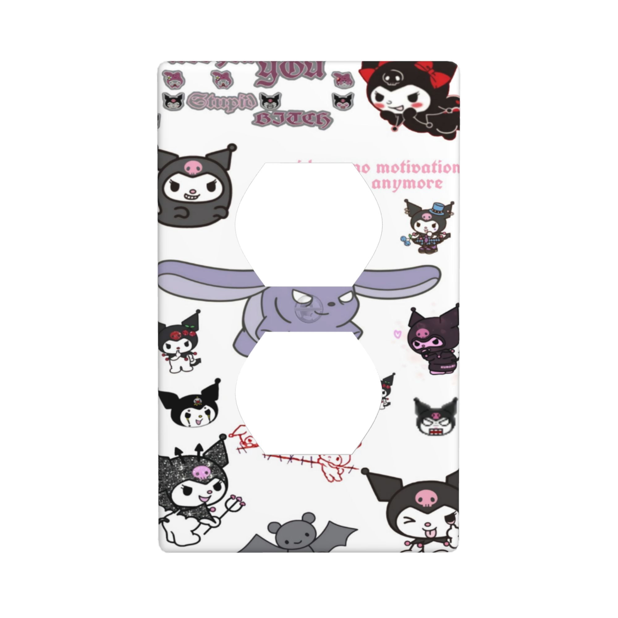 Kuromi Comics Creative Inspired Double-Sided Socket Decorative Wall ...