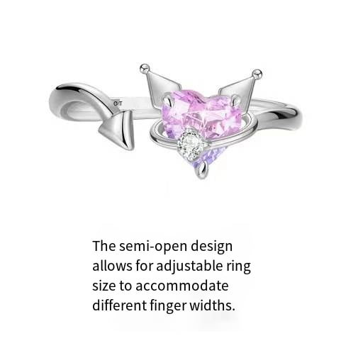Kuromi Crystal Ring Sanrio Phantom Purple Planet Women's ins Niche High ...