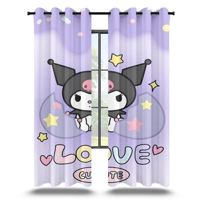 Kuromi Curtains Cartoon Character Curtains for Boys Girls Bedroom ...