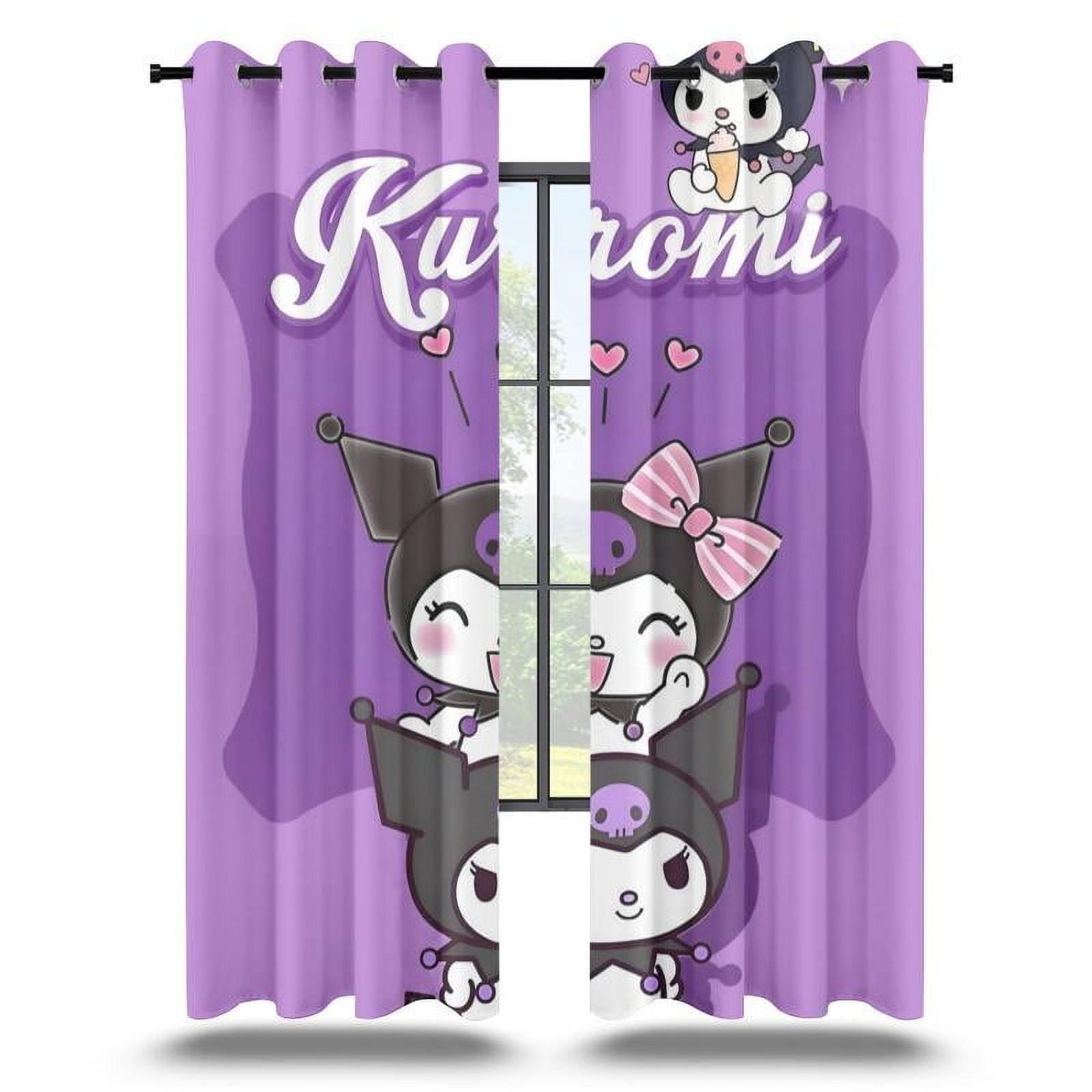 Kuromi Curtains Cartoon Character Curtains for Boys Girls Bedroom ...