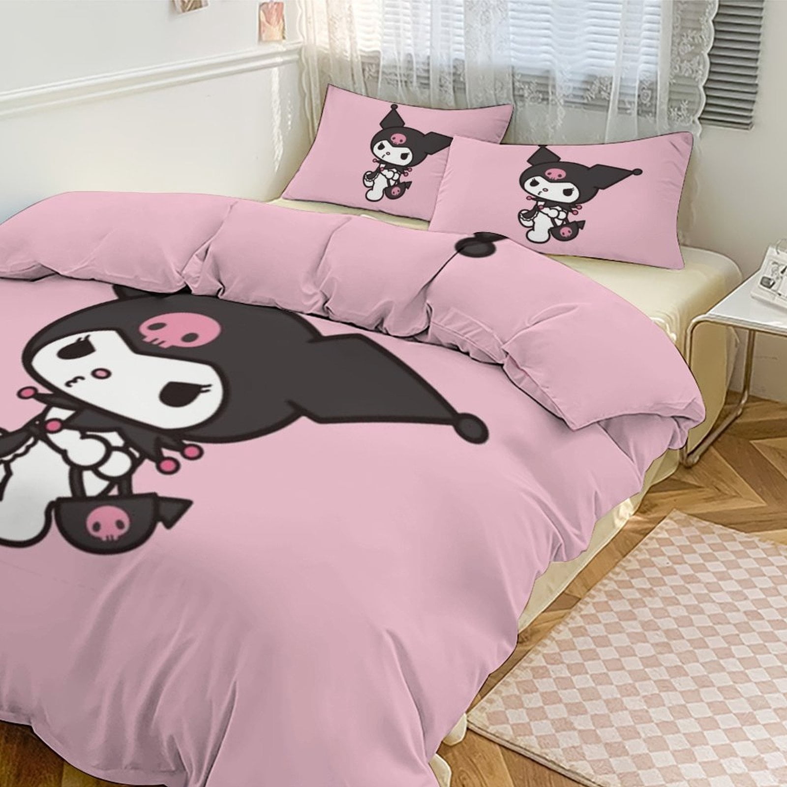 Kuromi Cute Cartoon Character Duvet Cover Set Bedding Set 1 Duvet Cover ...