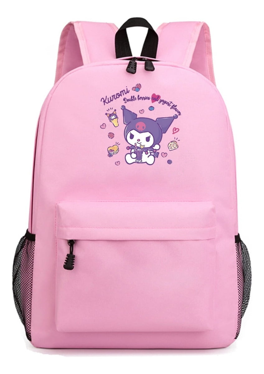 Kuromi Cute Pink Backpack for Students, Anime Gaming Style Daypack ...