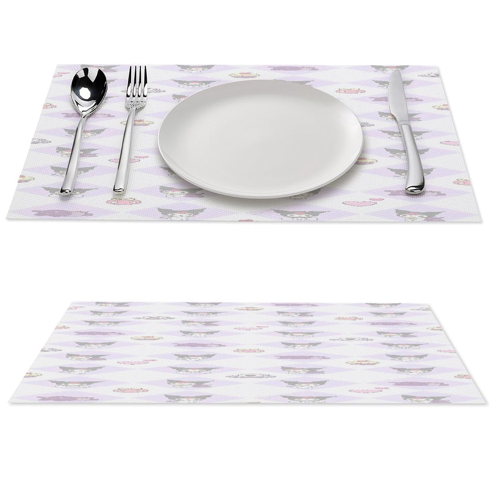 Kuromi Cute cartoon table mat non-slip heat-resistant washable 2 PCS ...