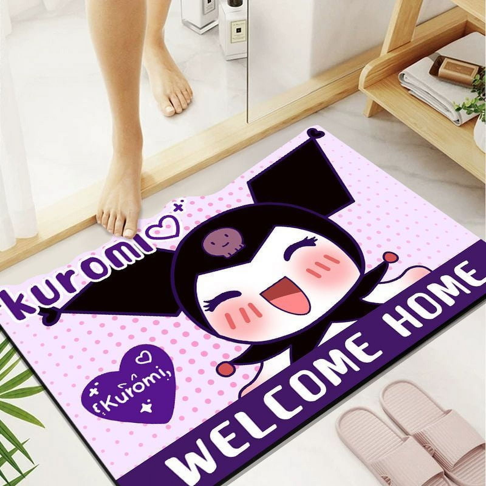 Kuromi Diatomaceous Earth Mats Cute Cartoon Water-absorbent Bathroom ...
