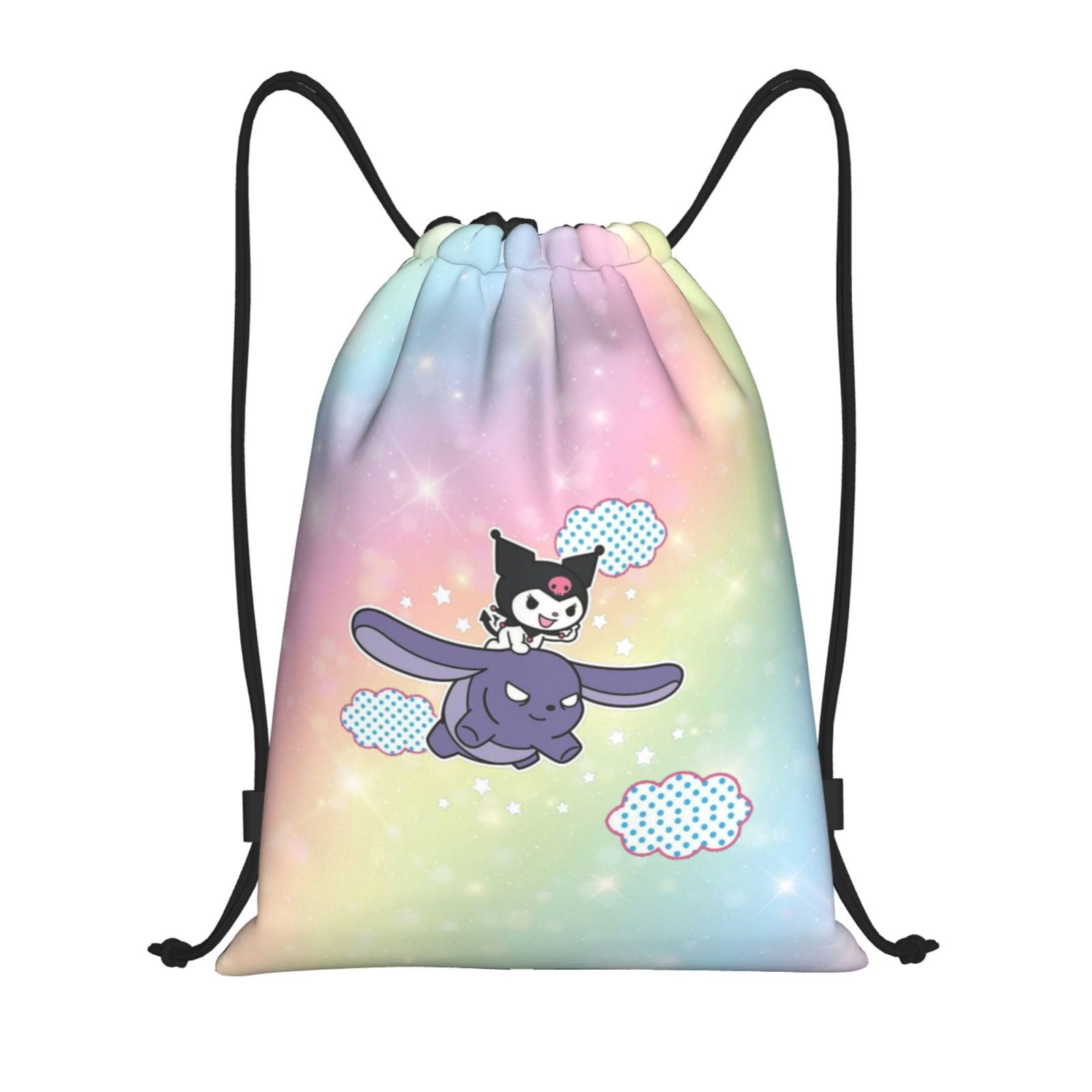Kuromi Drawstring Backpack For Adults Youth Unisex Gym Cinch Bags ...