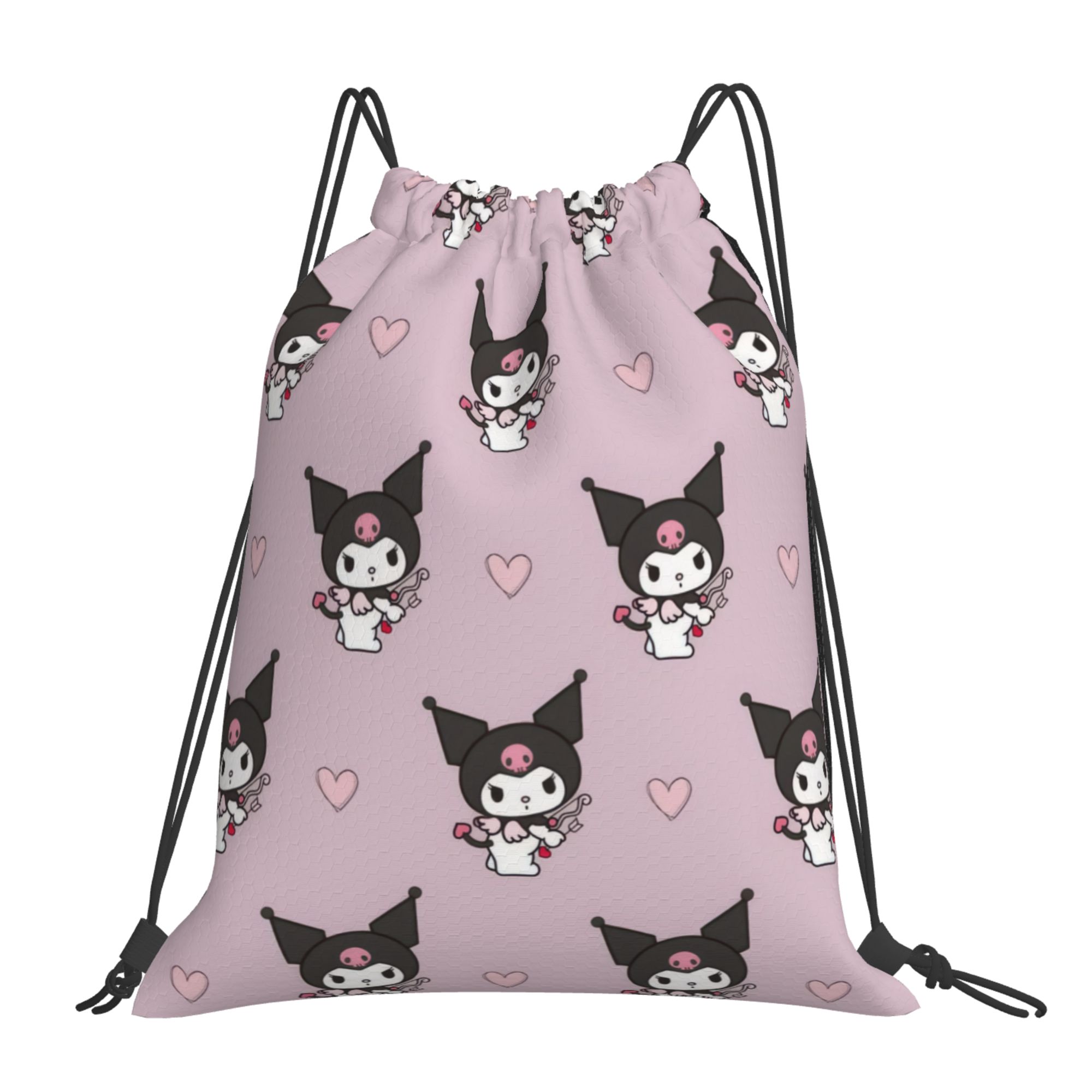 Kuromi Drawstring Bags, Simple Casual Drawstring Sling Bag, Drawstring ...