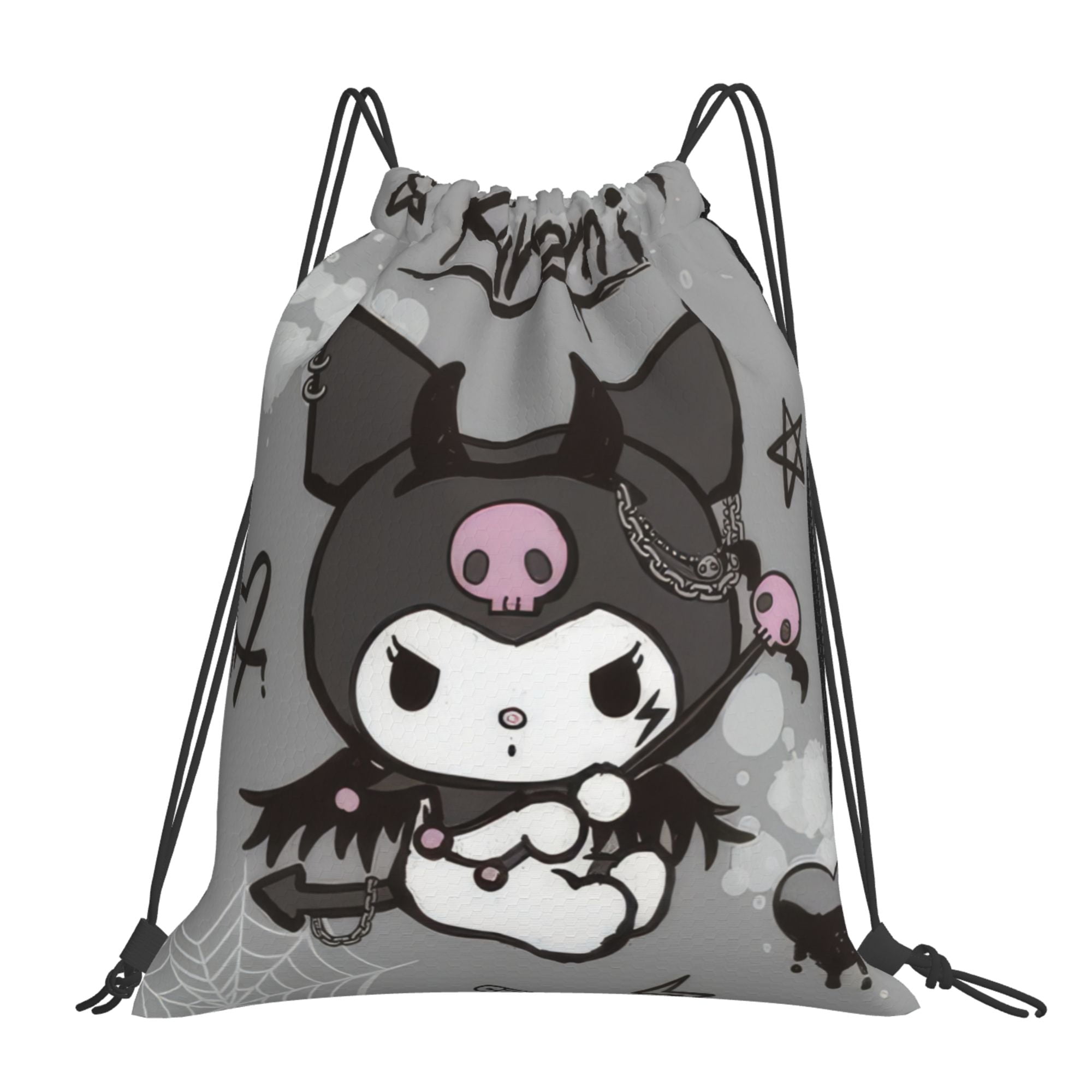 Kuromi Drawstring Bags, Simple Casual Drawstring Sling Bag, Drawstring ...