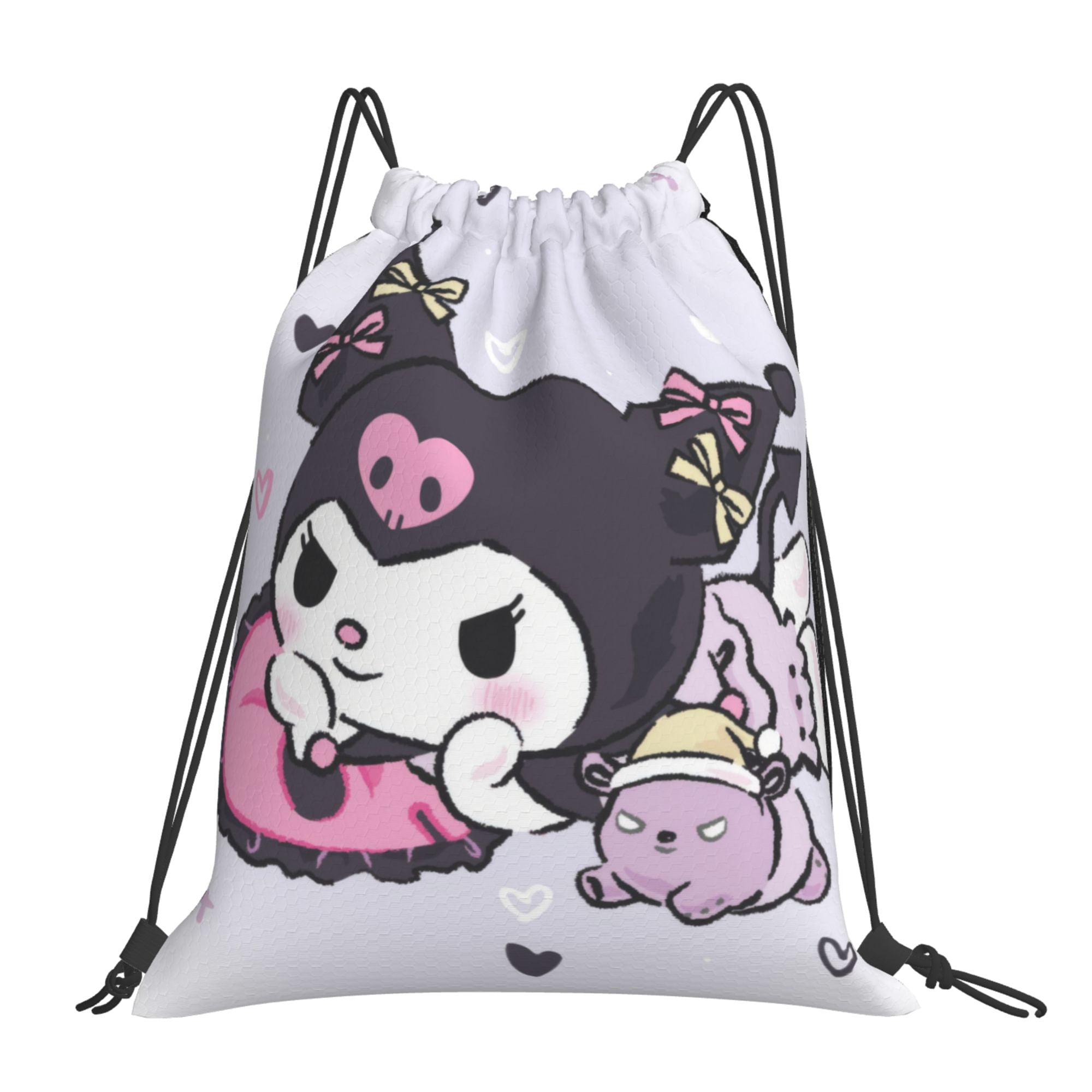 Kuromi Drawstring Bags, Simple Casual Drawstring Sling Bag, Drawstring ...