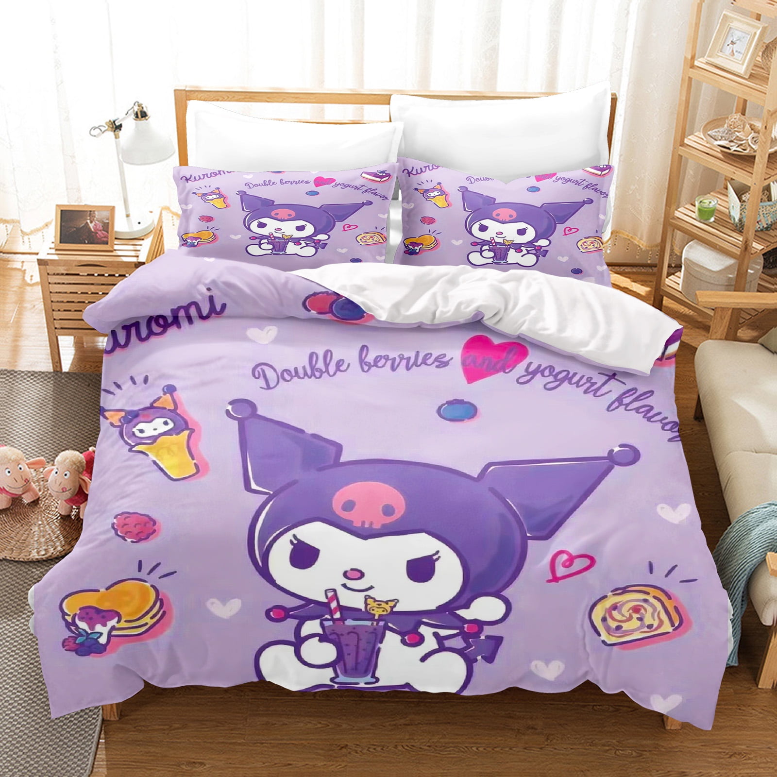 Kuromi Duvet Cover Set Bedding Comforter Sets King Size 3D Bedding Set ...