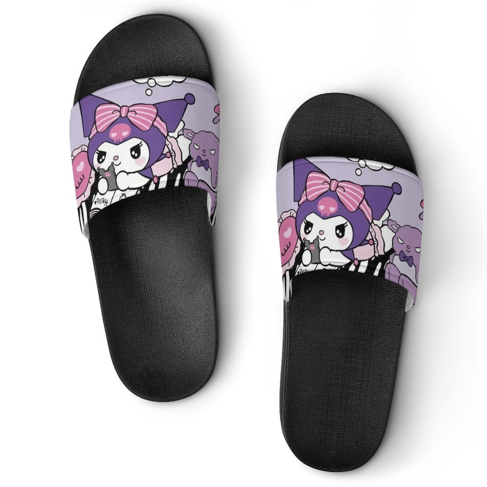 Kuromi ENJOY THE LITTLE THINGS PVC Home Slippers Non-Slip Quick Drying ...