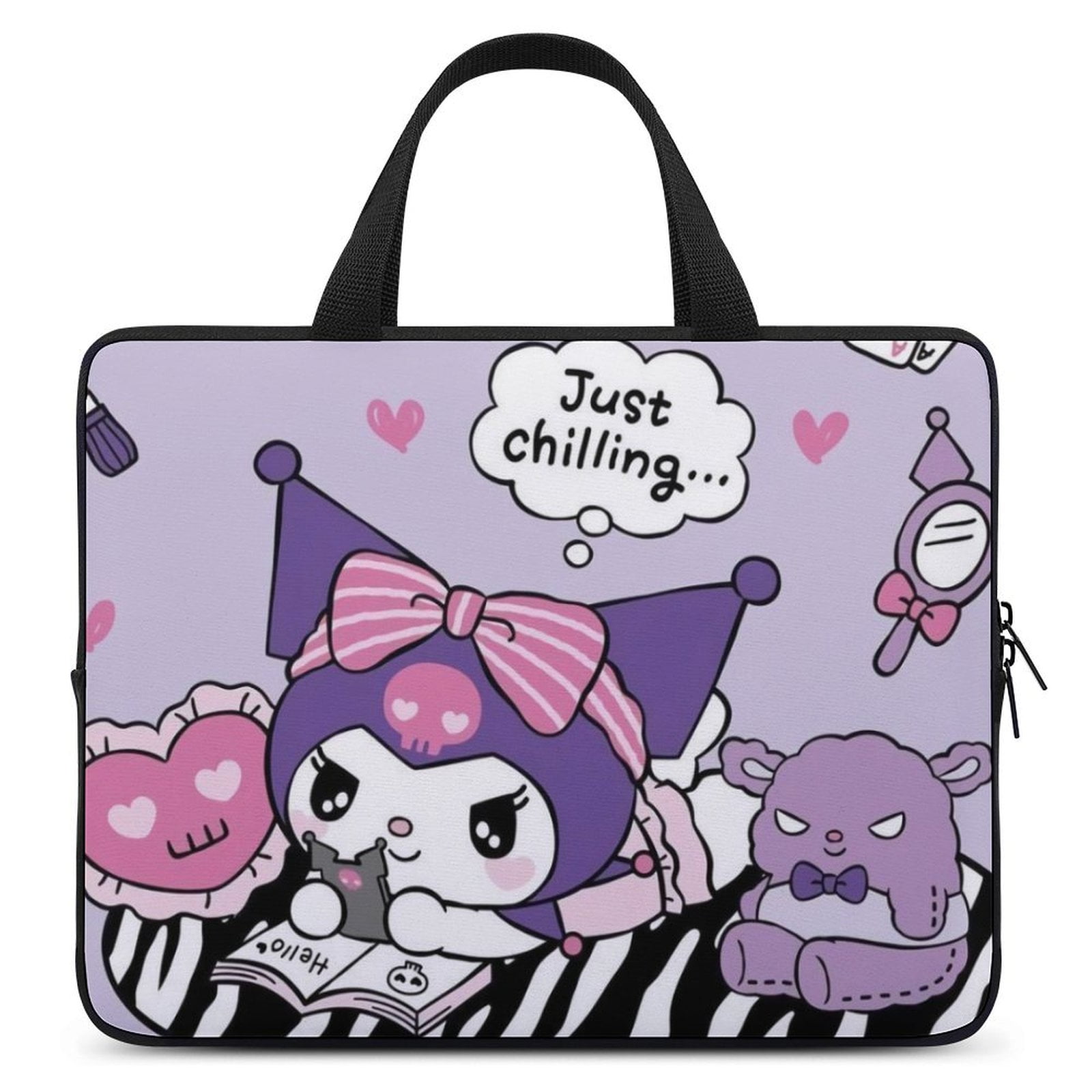 Kuromi ENJOY THE LITTLE THINGS 12 Inch Laptop Bag,Expandable Computer ...